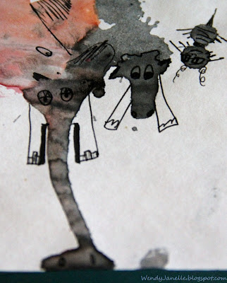 Living Creatively: Paint Splotch Creatures