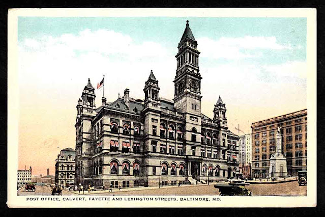 My Baltimore Postcards: Baltimore Post Office - Fayette and Lexington ...