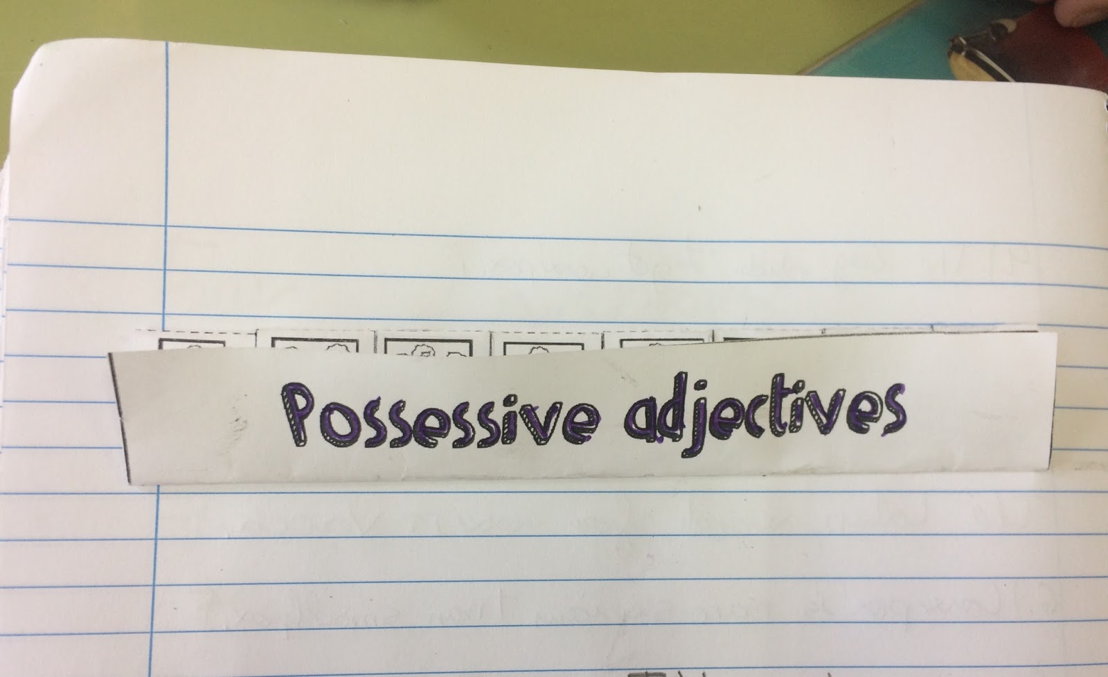 A place for sharing: Possessive Adjectives Interactive Notebook