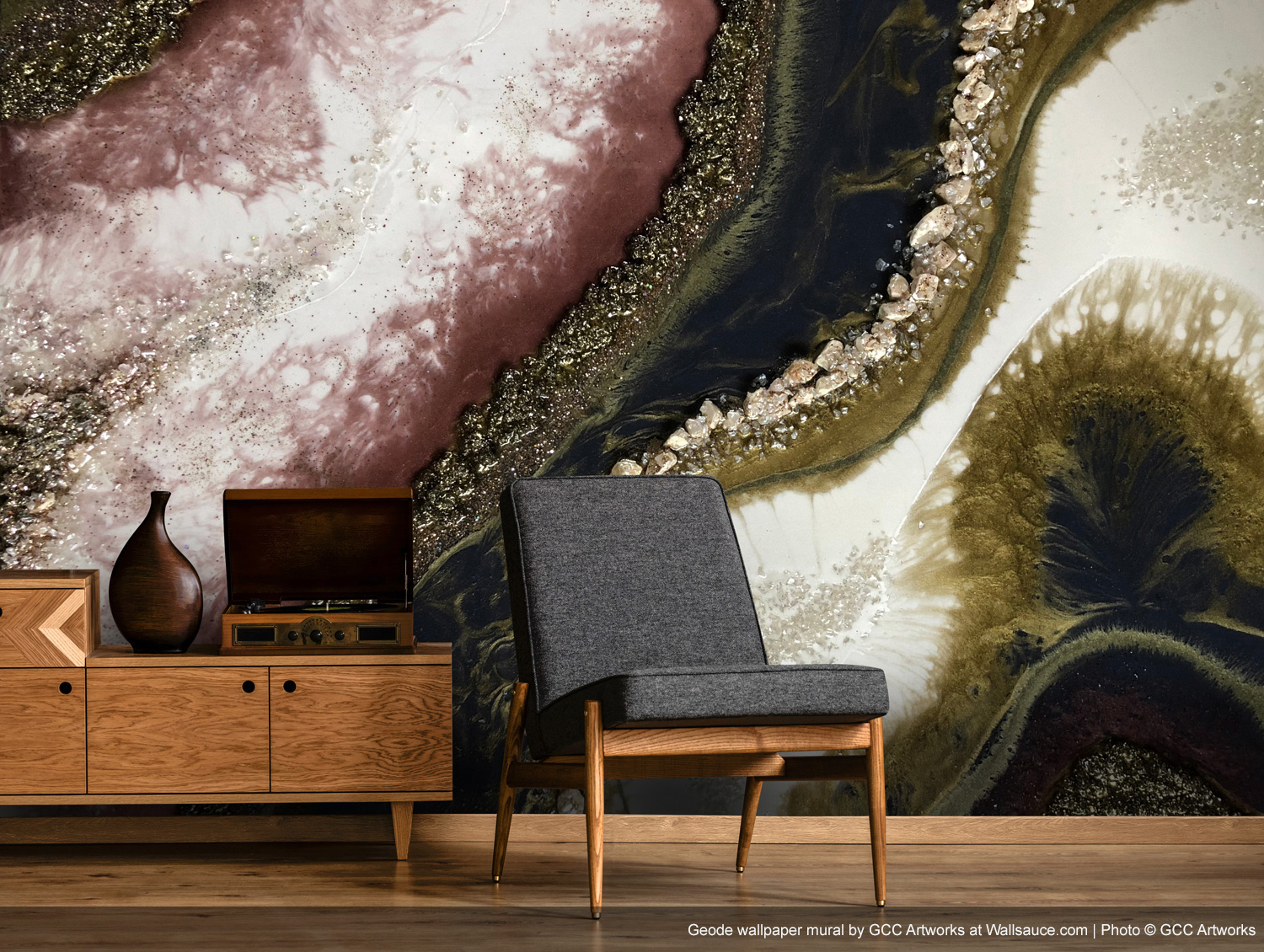 Trendsetter Interiors: Geode Style Murals at Wallsauce