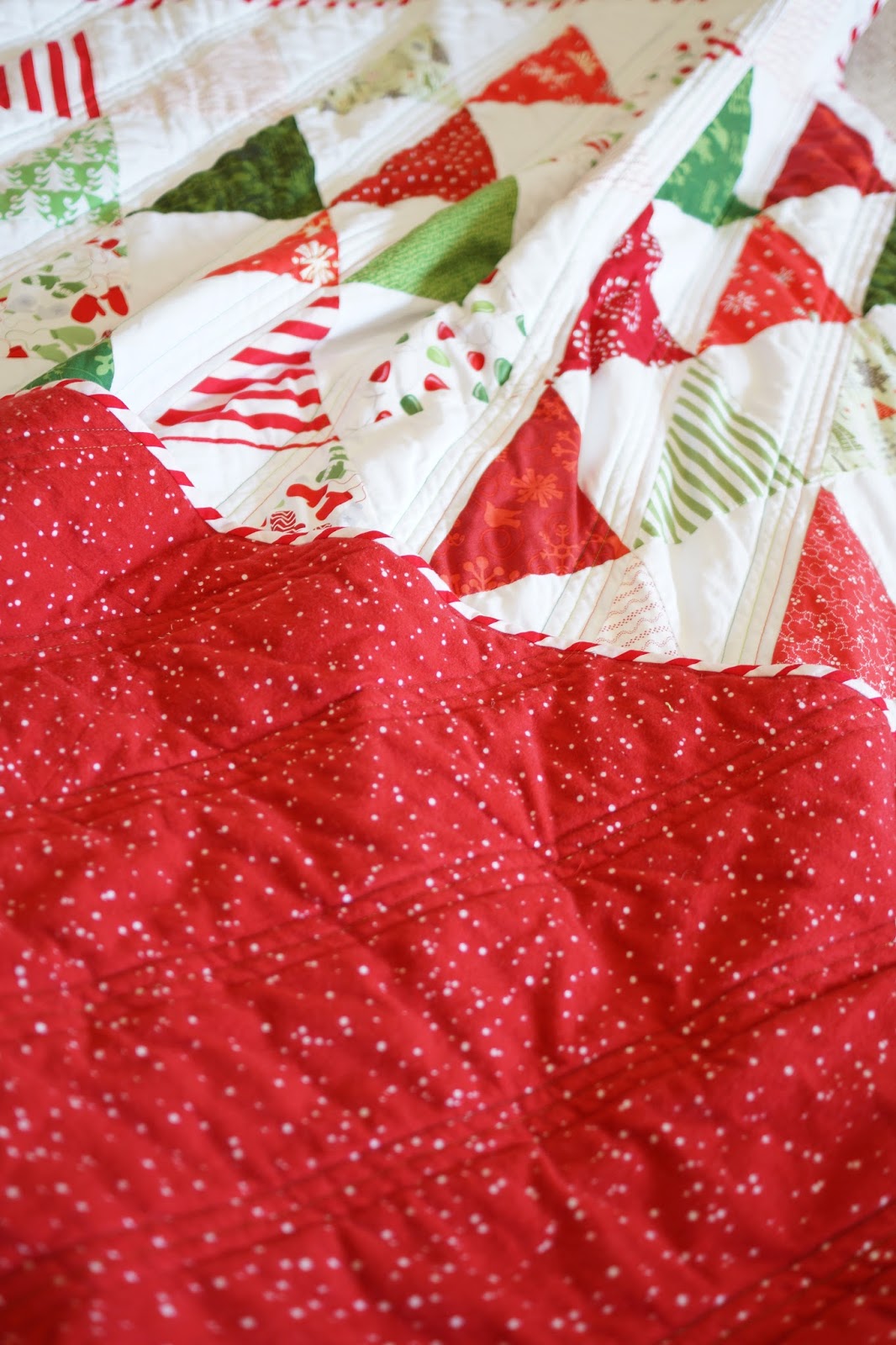 Lo, Ray, & Me: Easy Triangle Christmas Quilt