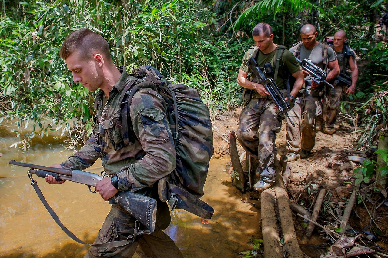 French soldiers in the Amazon Rainforest on a mission to dismantle an ...