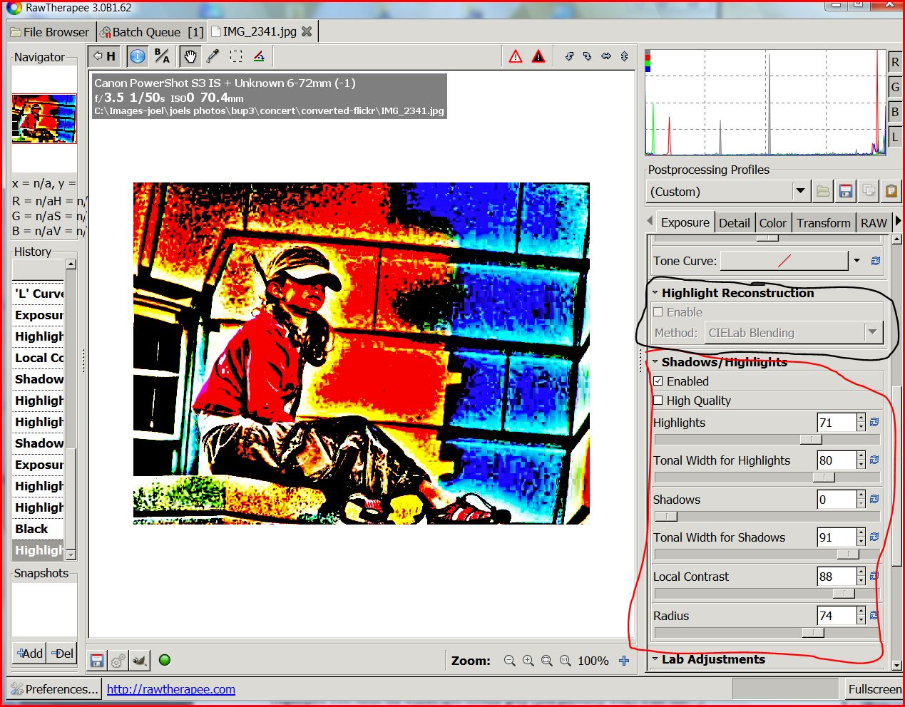 scribble's scribbles: RAW Therapee As a JPG Editor Part1