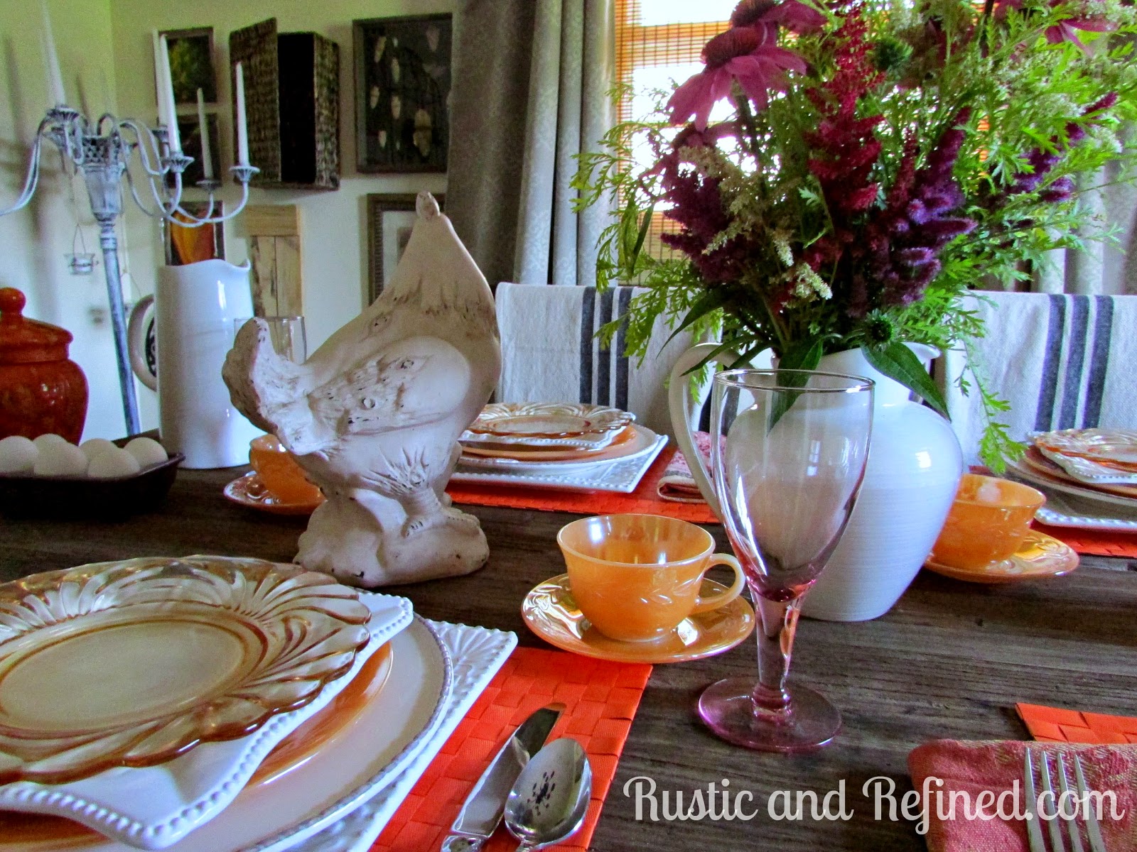 Summer Breakfast Tablescape | Rustic & Refined