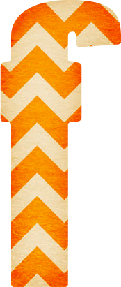 Abecedario con Zigzag Naranja. Orange Chevron Letters. - Oh my Alfabetos!