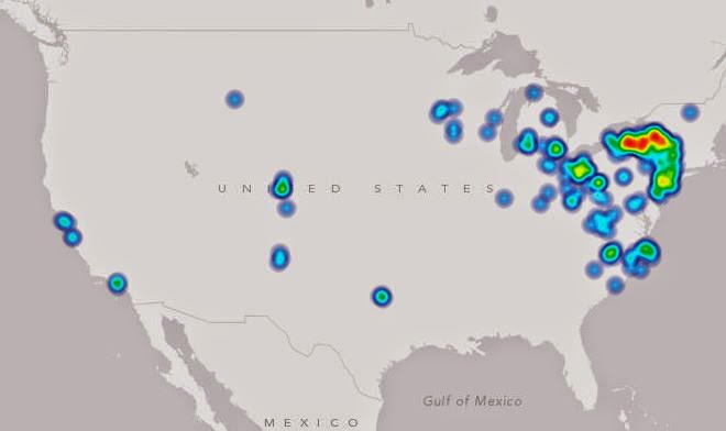 Map of Where Fracking Has Been Banned Heat Map