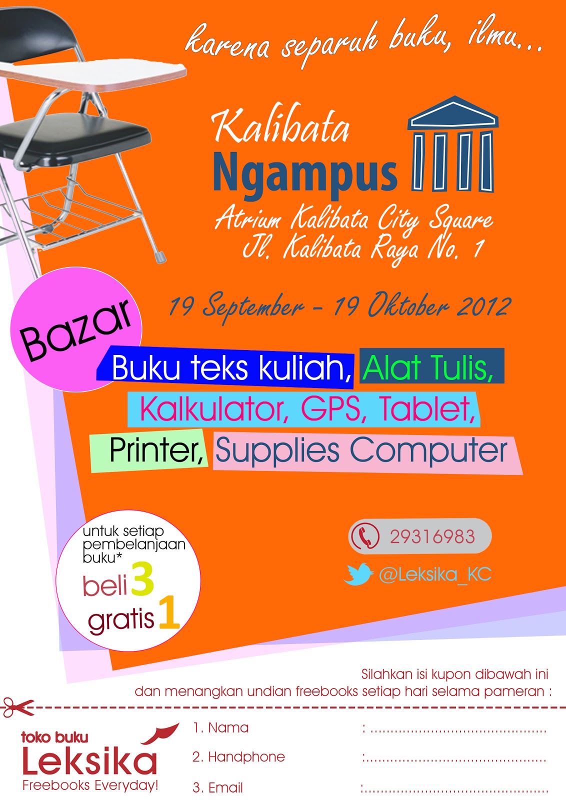 Contoh Flyer Promo Toko Buku | Jasa Desain Brosur