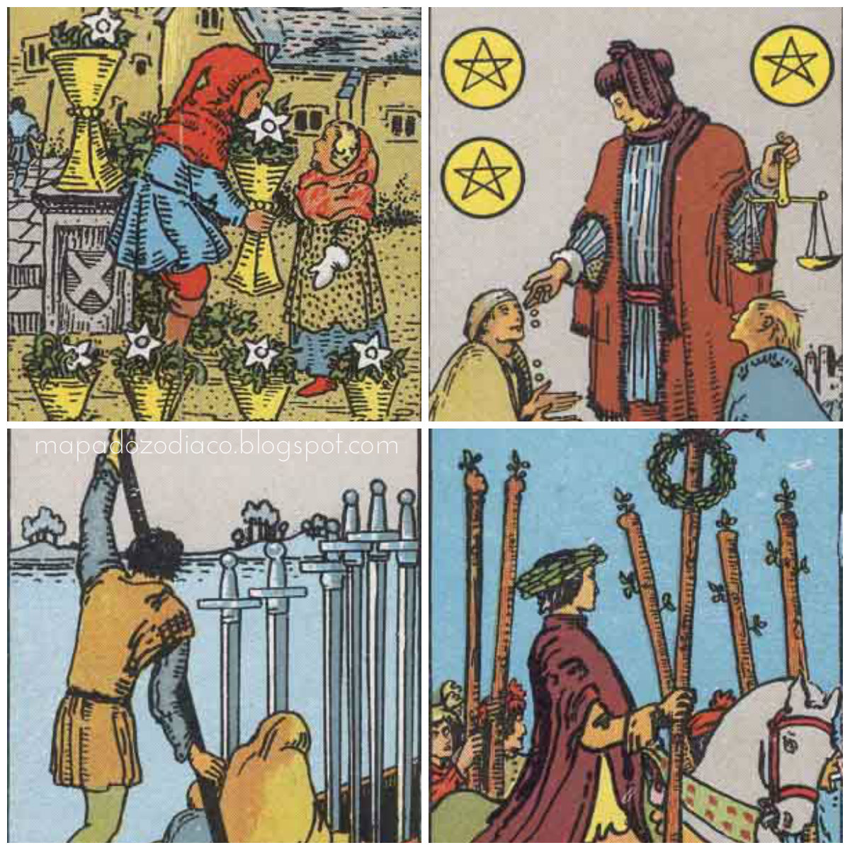 Significado Das Cartas 6 No Tarot | Mapa do Zodíaco