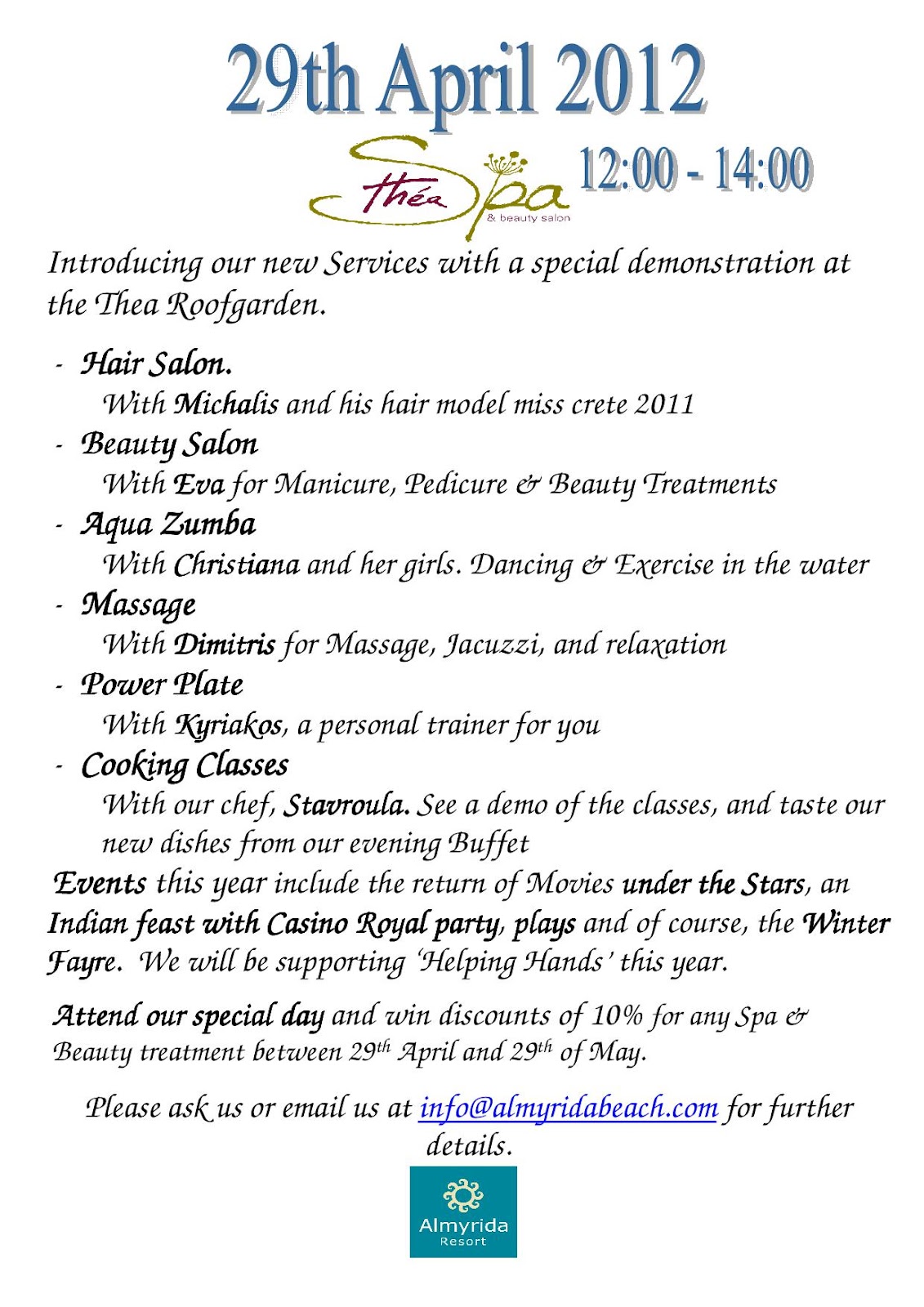 Almyrida Resort: Introducing new Services