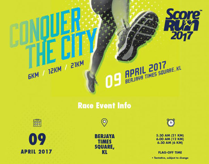 Score Run 2016 – Conquer the City KL @ Berjaya Times Square, Malaysia