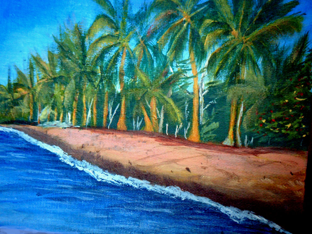Sanshi Arts: Coconut Trees on the Beach