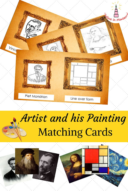 Art Appreciation: Level 6. Matching artist to the painting Montessori ...