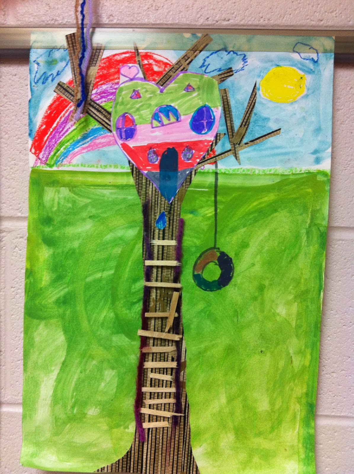 ChumleyScobey Art Room: Finished Treehouses by 1st Grade