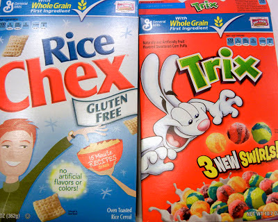 Sugar Swings! Serve Some: Trix and Chex Cereal Treats