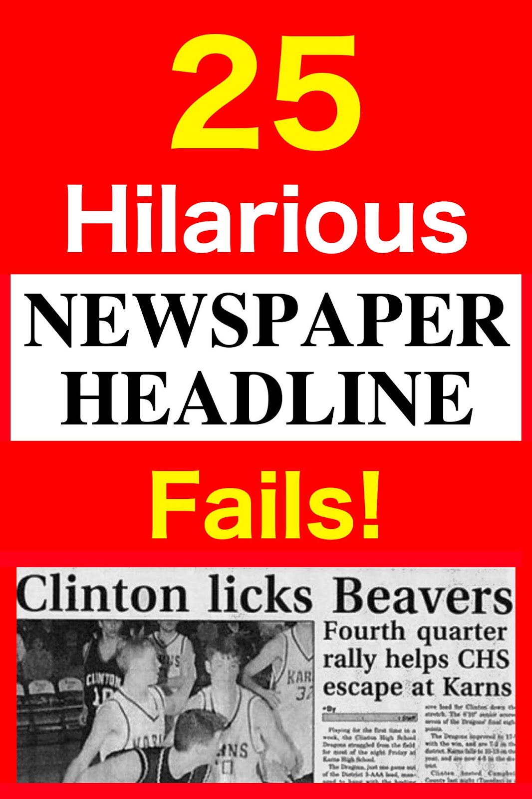 Mike Wells Official Website: 25 Hilarious NEWSPAPER HEADLINE Fails Now ...