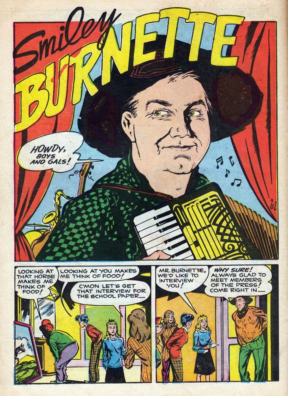 Smiley Burnette As A Cowboy