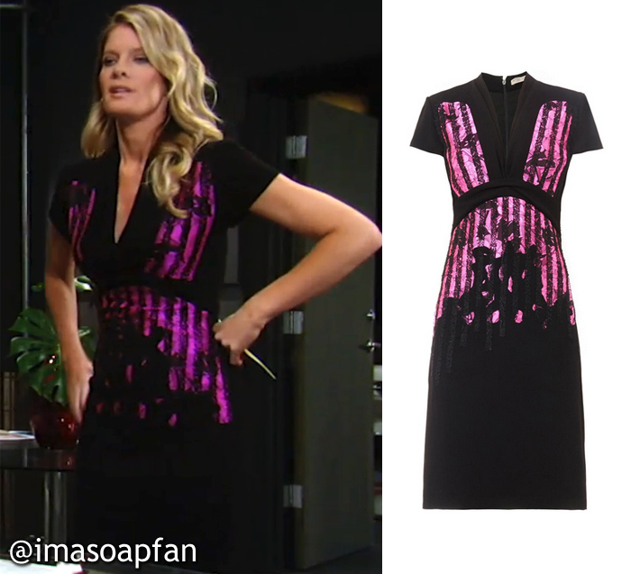 Nina Reeves's Black and Pink Dress - General Hospital, Season 54 ...
