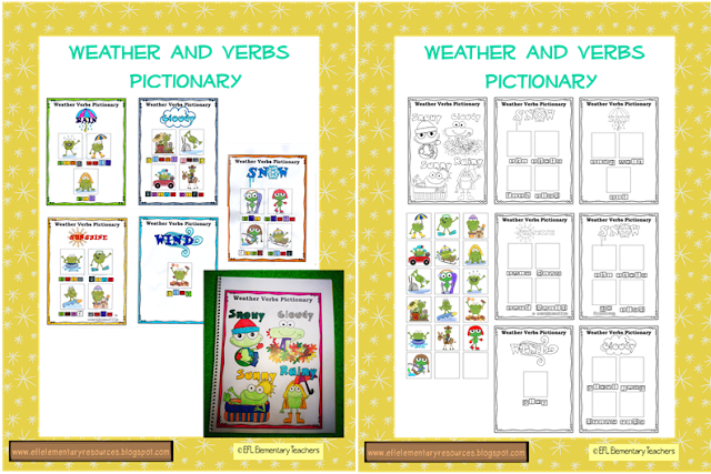 EFL Elementary Teachers: ESL Weather and Action Verbs
