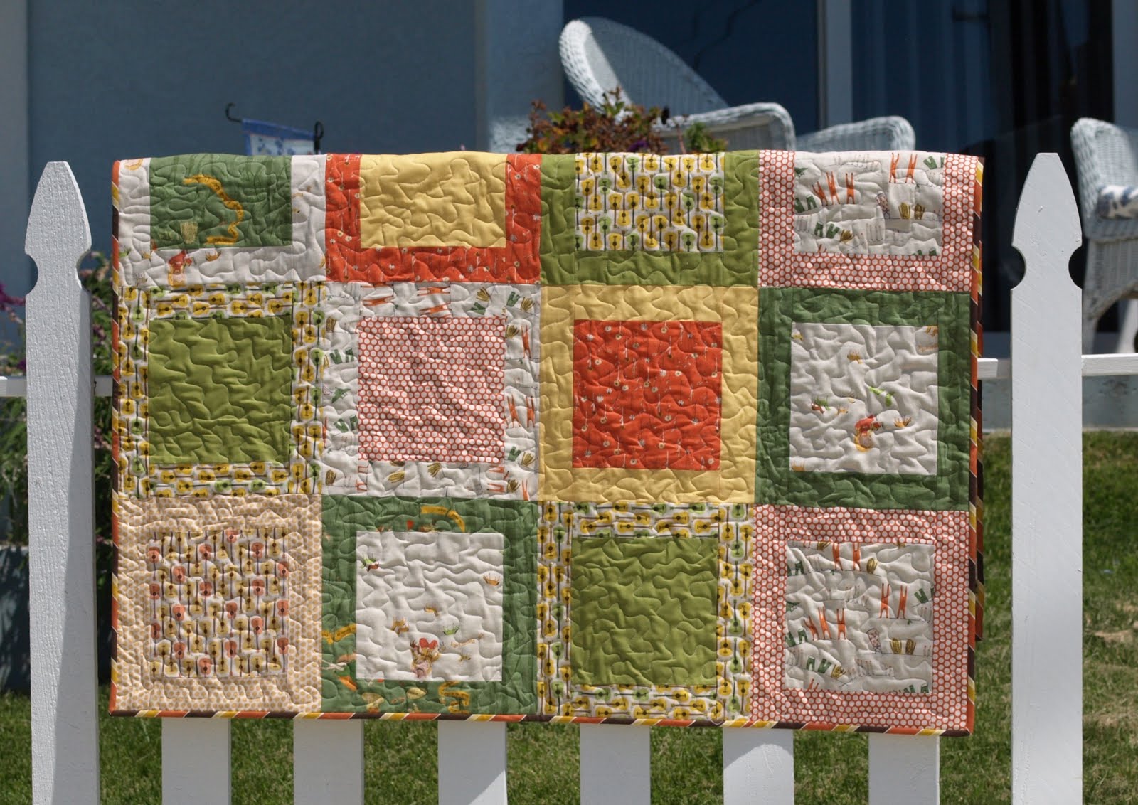 Bedding Vintage Style Rainbow // Rag Quilt // Recycled Denim ...