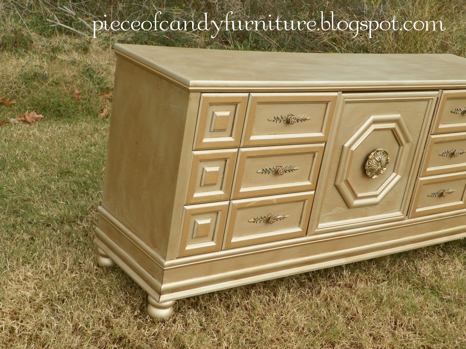 Piece Of Candy Furniture: Mediterranean Dresser Painted in Metallic ...