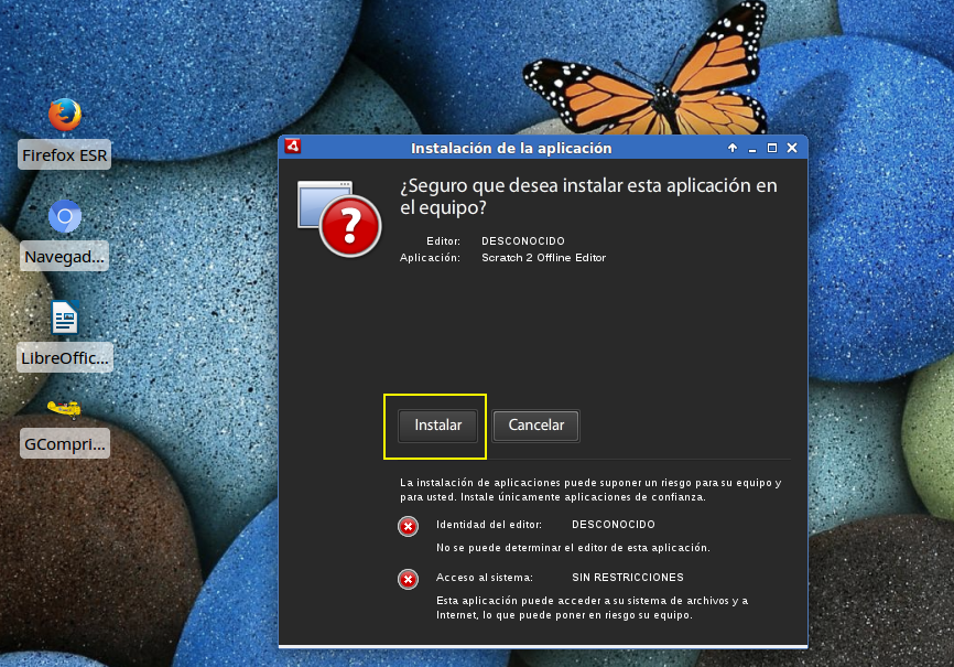 Cotidiana Place: Scratch 2 Offline Editor en Debian Jessie 64 bit