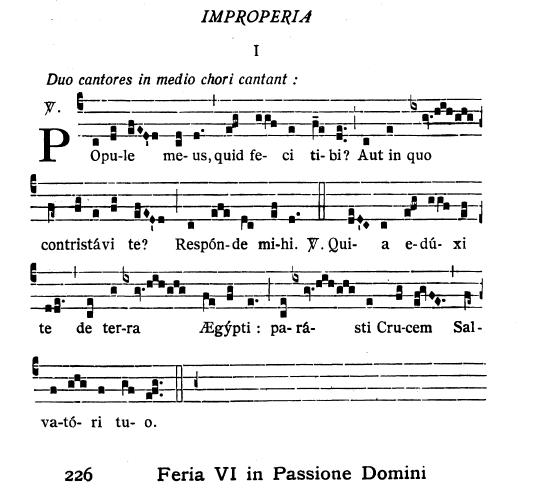 Gregorianischer Choral: Improperia