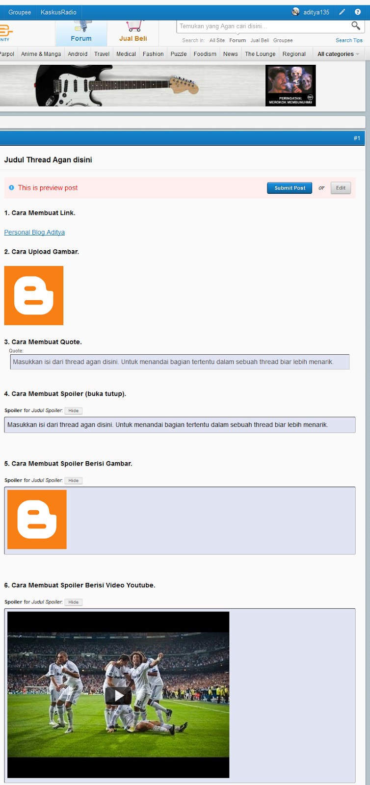 Cara Membuat Thread Di Kaskus - Part2 - Aditya-Web.com