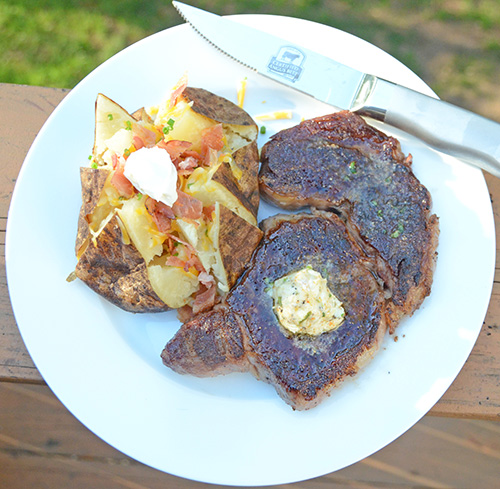 Ribeye Steaks with Cajun Butter