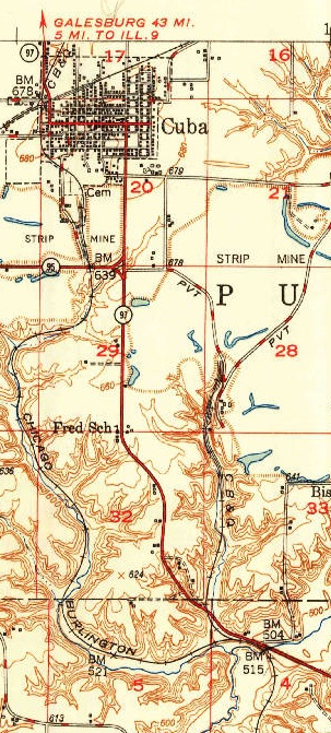 Towns and Nature: Fulton C: Cuba, IL: United Electric Coal's Cuba #9 Mine