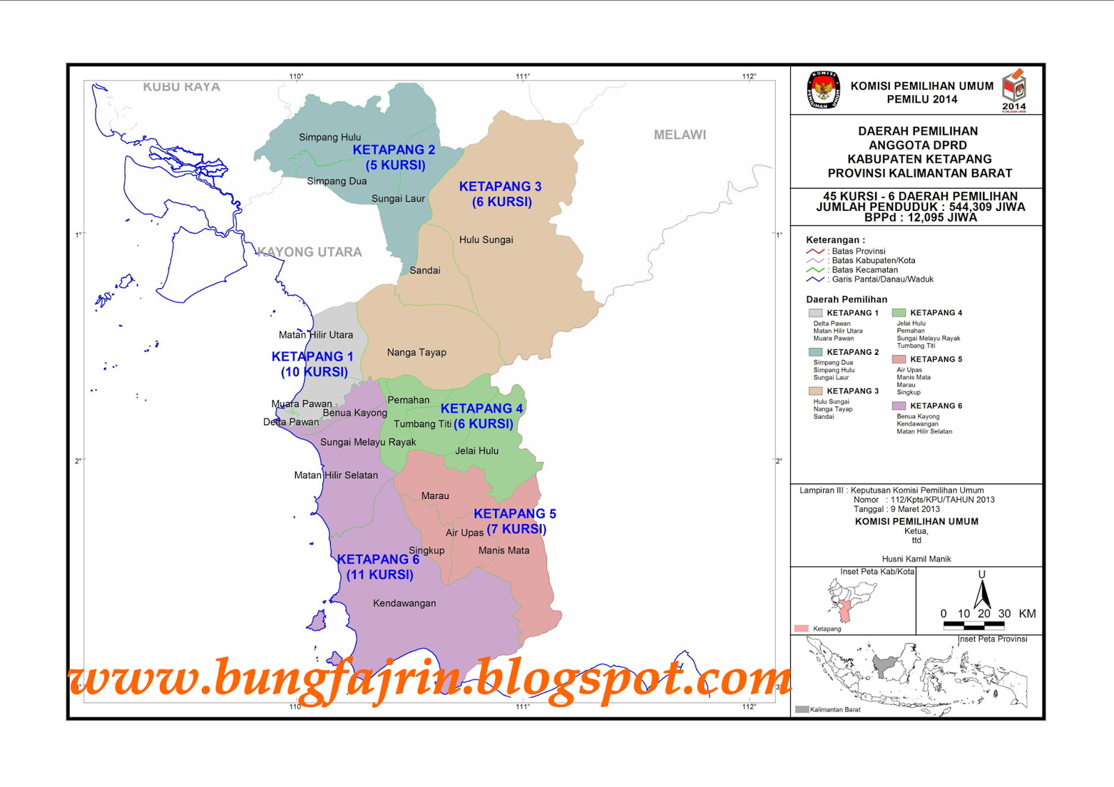 KPU Online: Caleg DPRD Kabupaten Ketapang