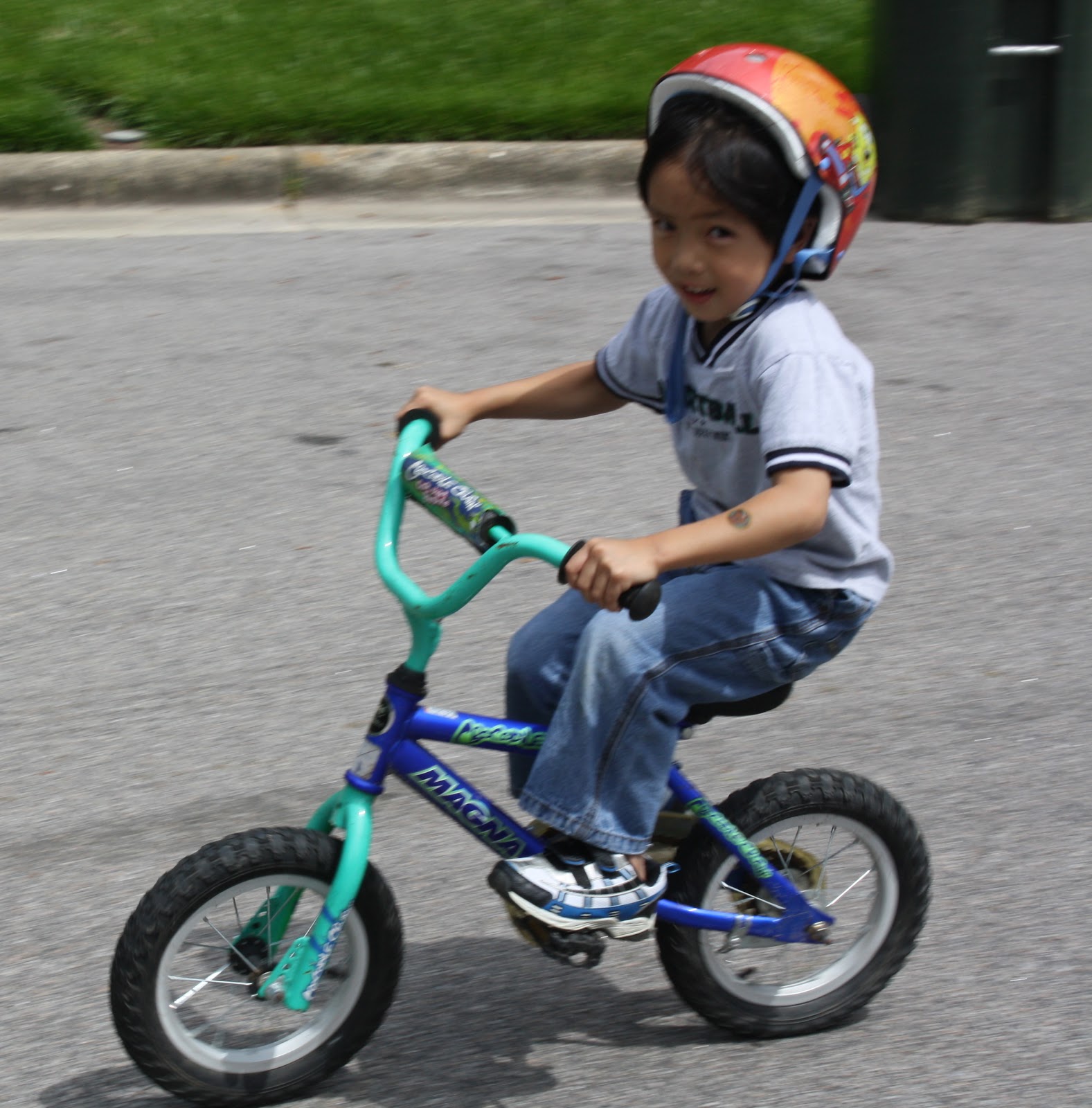 Marvelous in Our Eyes: He's a "two-wheeler boy" now!