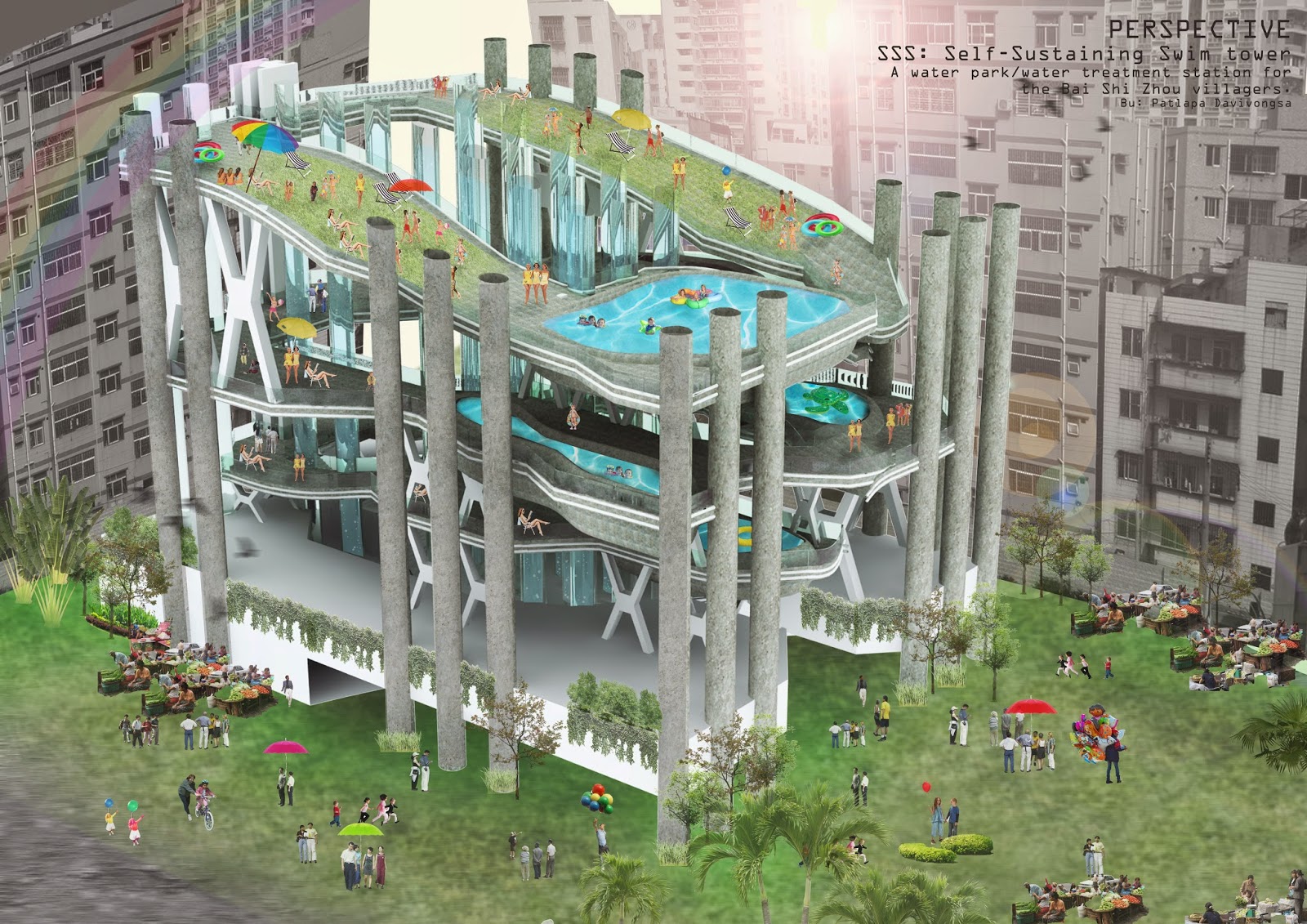 .: SSS: SELF-SUSTAINING SWIM TOWER: A Water Park + Treatment Station by ...