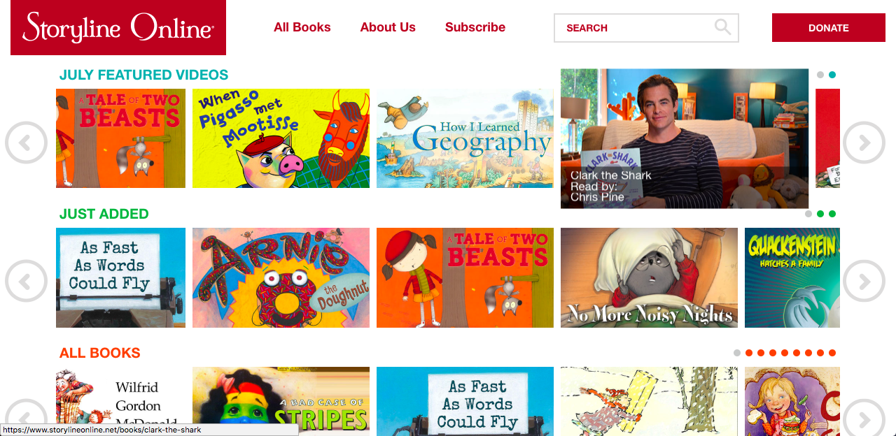 Storyline Online 知名演員教你朗讀童書給孩子聽，完全免費！