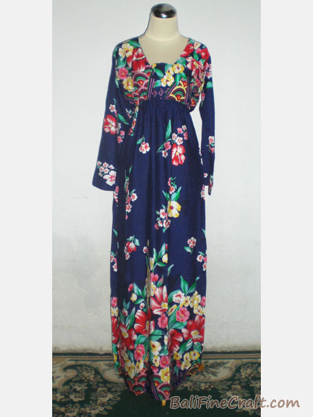 Mukena Bali | BaliFineCraft.com: Gaun Panjang Motif Bunga