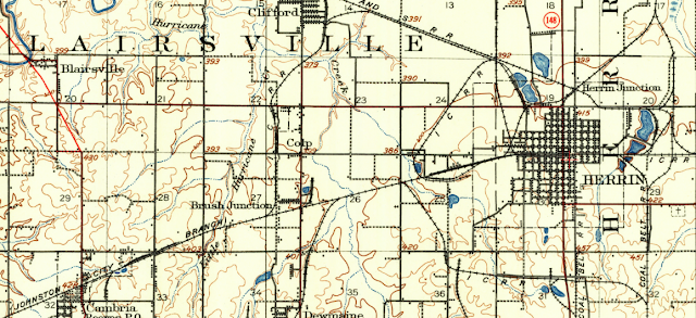 Towns and Nature: Herrin, IL: IC freight house and abandoned coal mine ...