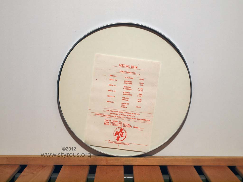 The Styrous® Viewfinder: 45 RPMs 8: PIL (Public Image Ltd.) ~ Metal Box