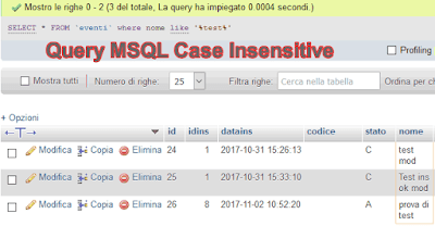 Come fare query case sensitive con MySql | Oggi è un altro post