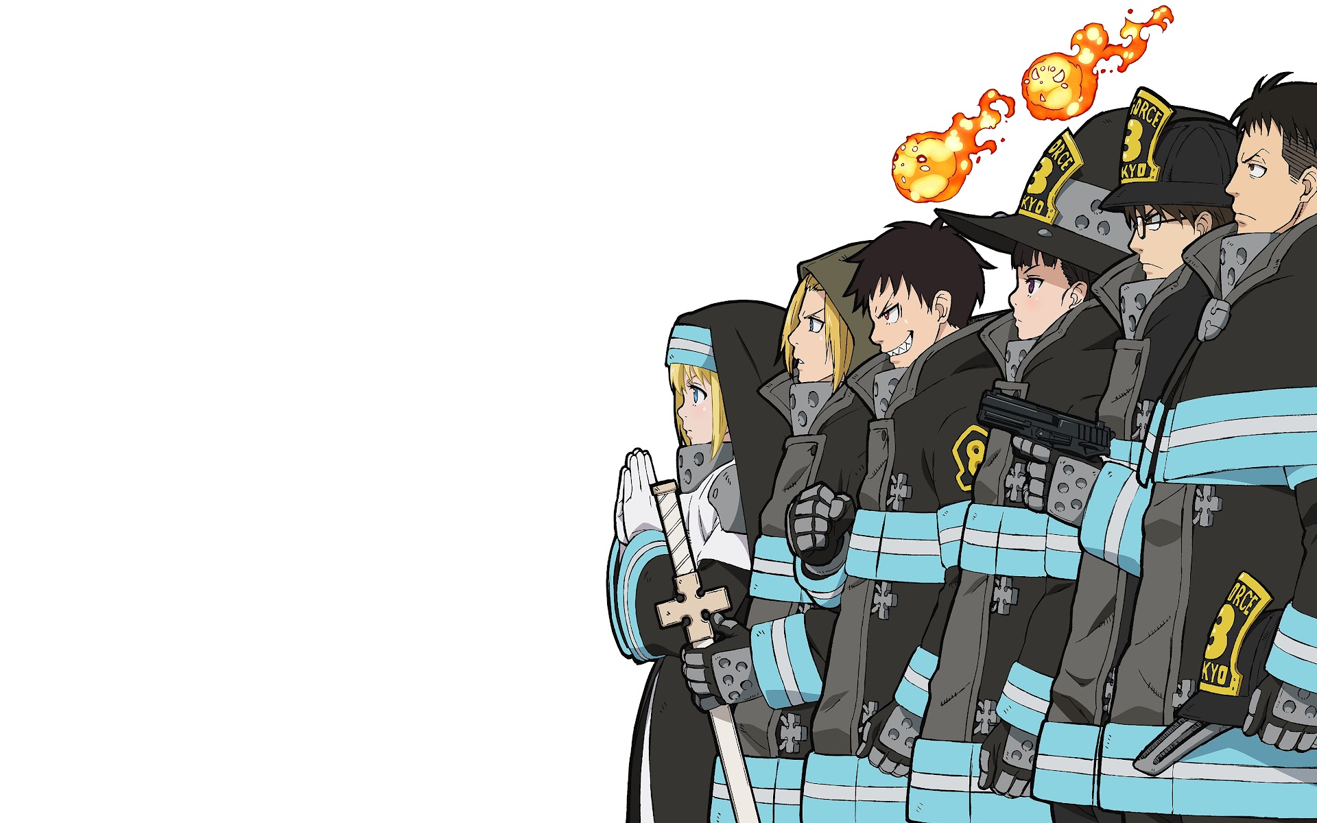 Fire Force, Special Fire Force Company 8, 8K, #14 Wallpaper iPhone Phone