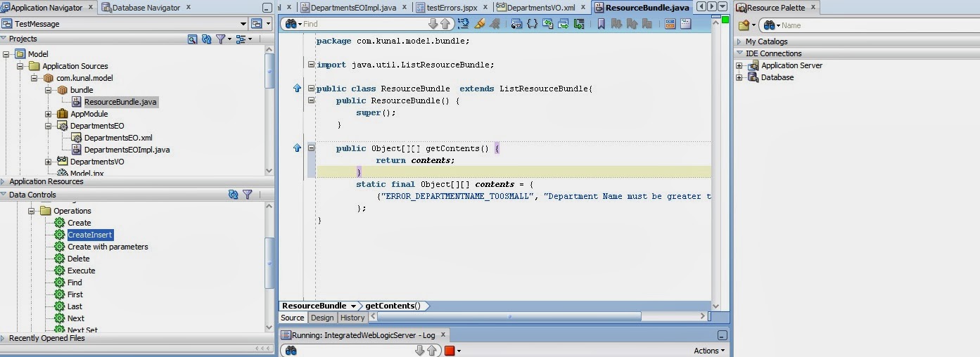 How to show attribute level validation message programatically in ADF