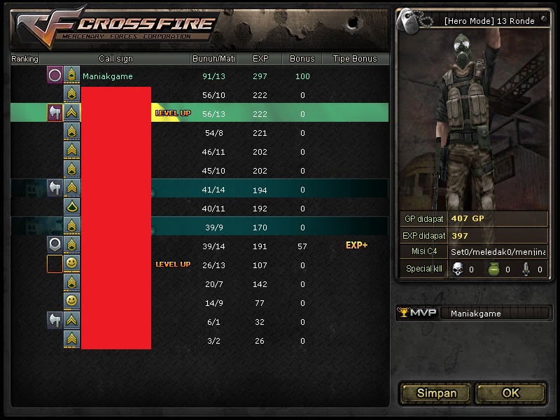 repair your life: CF - My Char id