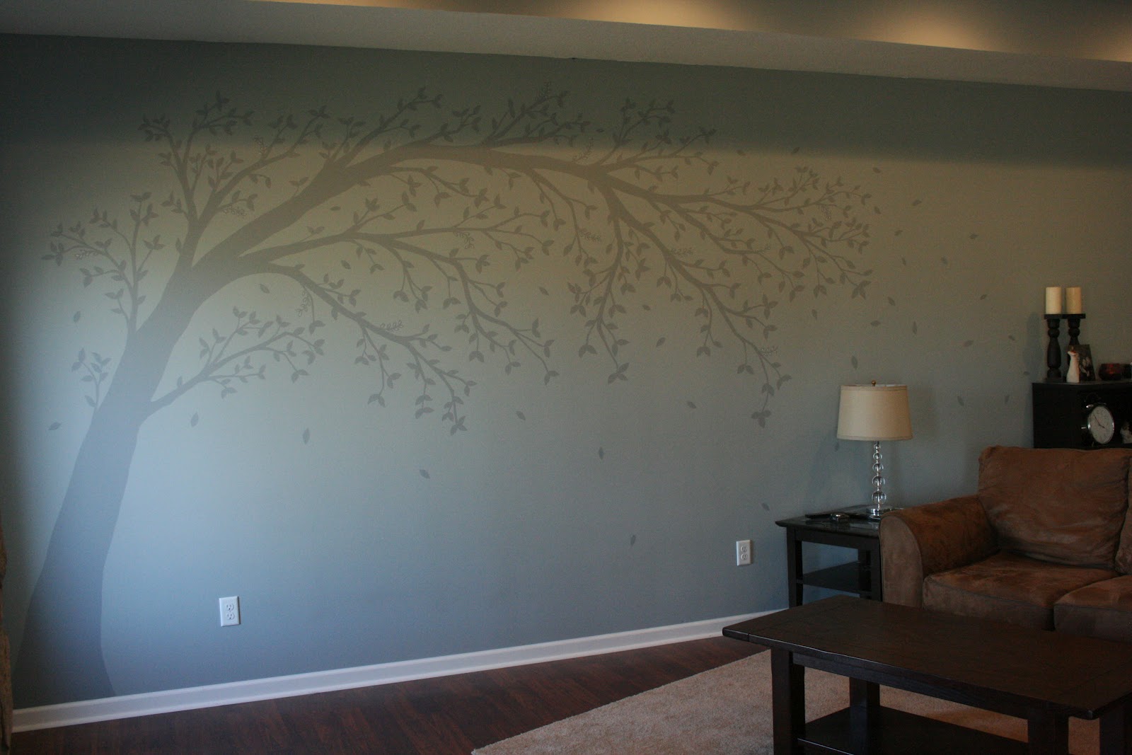 Abigail Charlton Art: Monochromatic Tree Mural