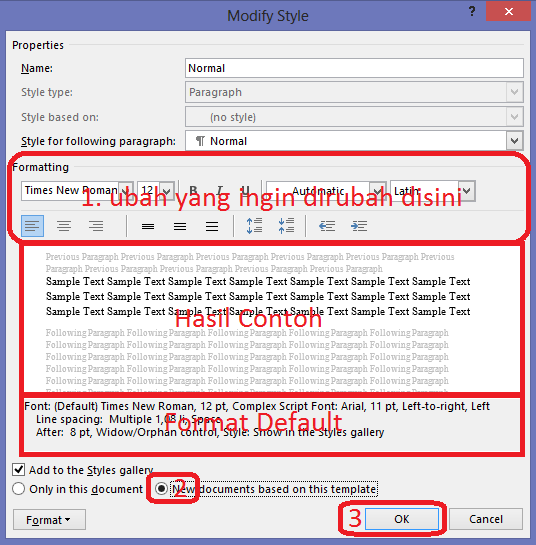 Cara Merubah Font dan Ukuran Font Default Pada Office Word | Pro Duck