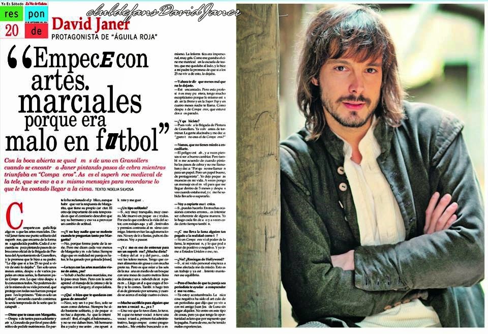 club de fans David Janer: entrevista David Janer en la voz de Galicia