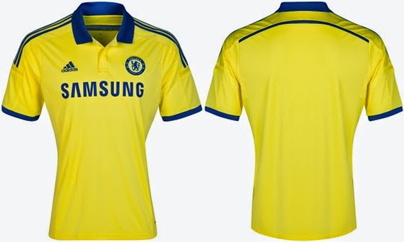 Detail Jersey Chelsea Away Kuning 2015 - Bola Wuss