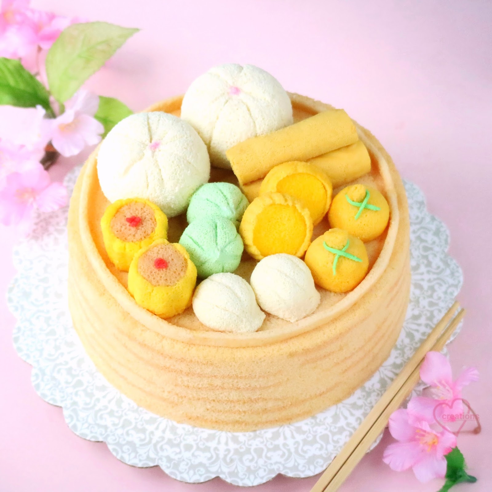 Loving Creations for You: 'Dim Sum' Chiffon Cake