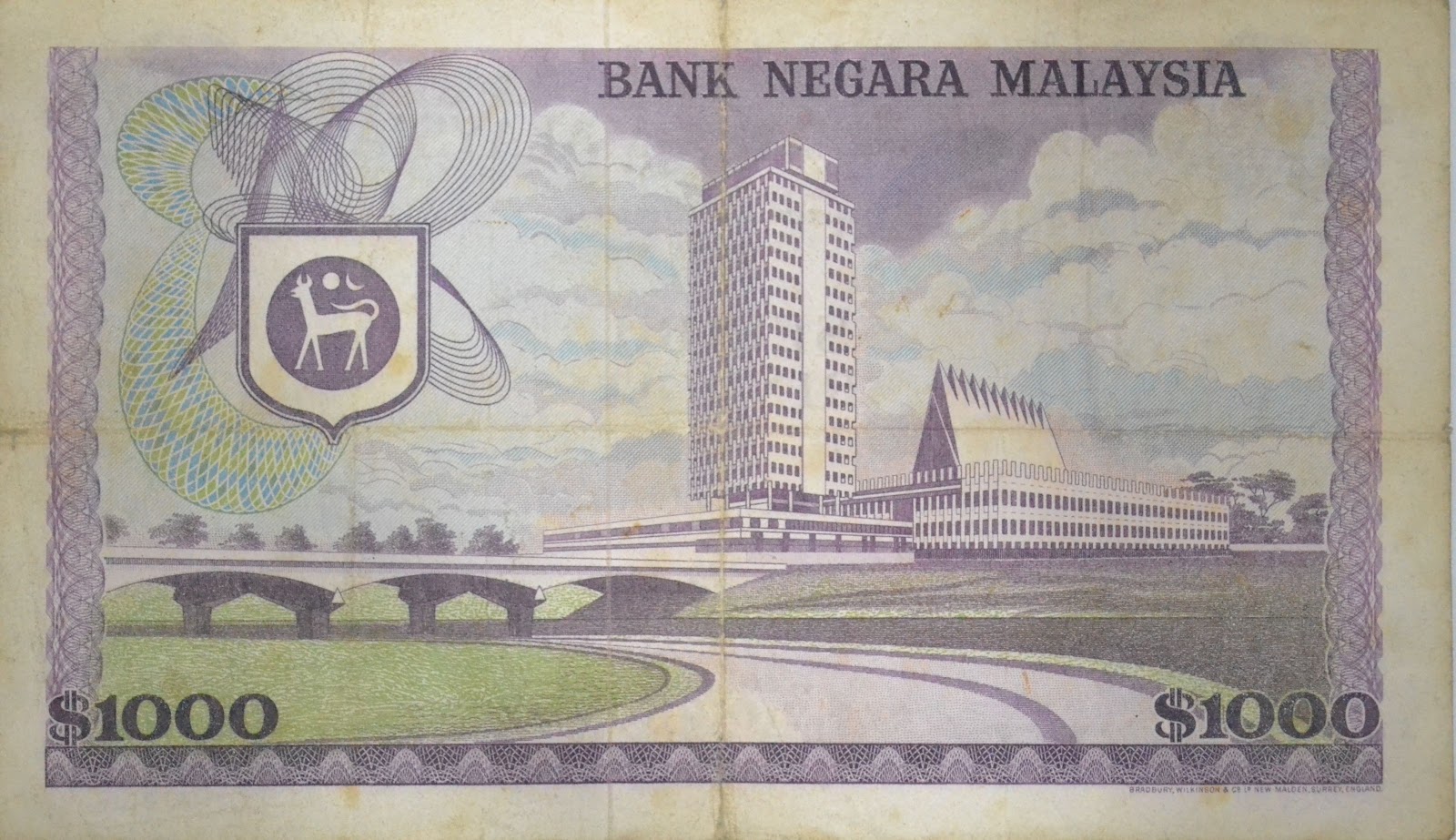 Galeri Sha Banknote: DUIT RM 1000 MALAYSIA 1967 - 1998