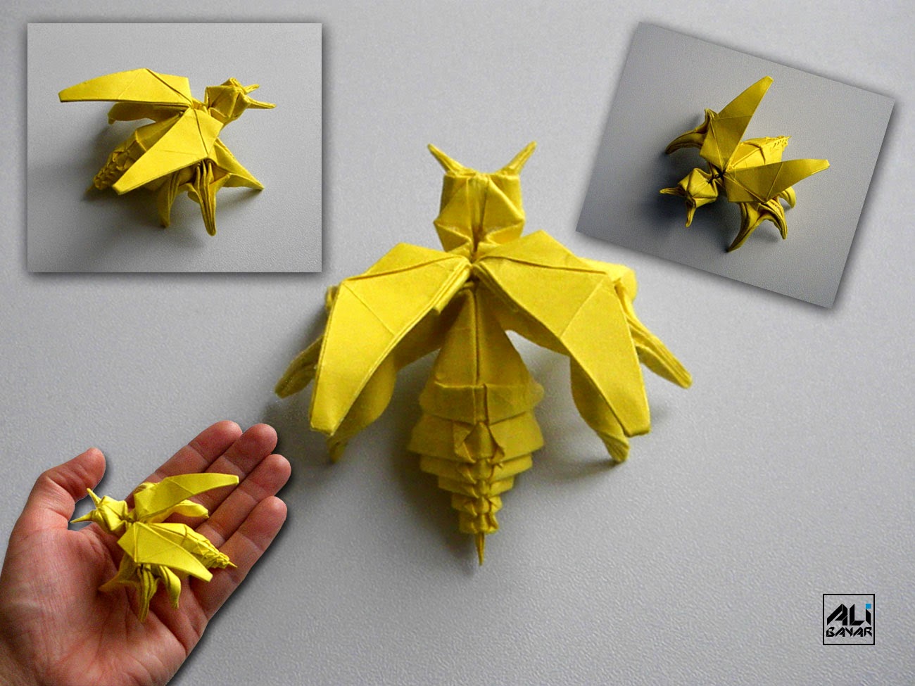 3d origami bee kid ~ easy origami instructions for kids crafts