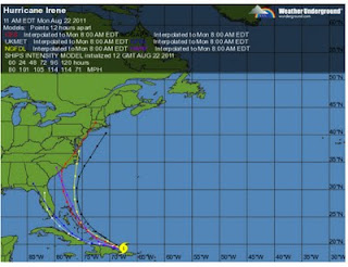 WA5MLF: Hurricane Irene's Track