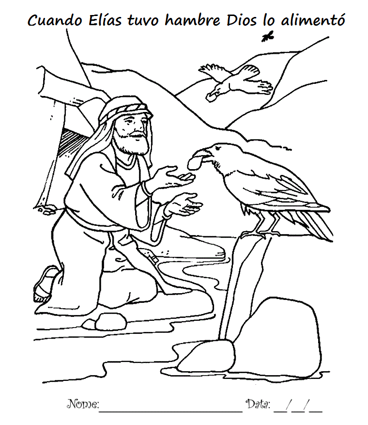 PARA COLOREAR: Profeta Elías para colorear