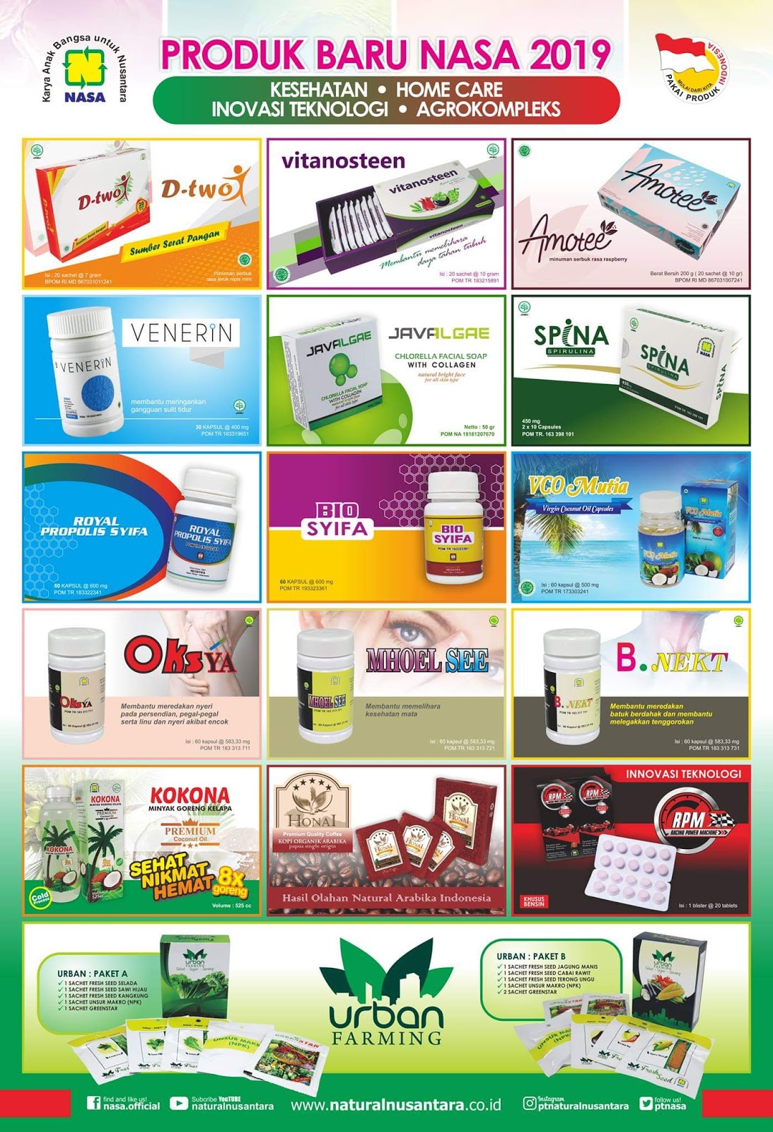 INILAH DAFTAR HARGA PRODUK BARU PT NASA 2020